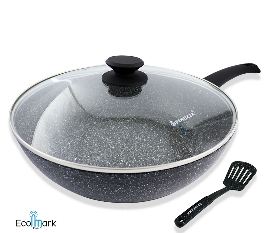 Sartén Wok Antiadherente Ultra Granito Finezza 32cm - ECOMARKPERU
