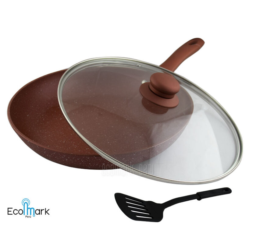 Sarten Roca Volcánica Antiadherente Cosmos 28cm - ECOMARKPERU