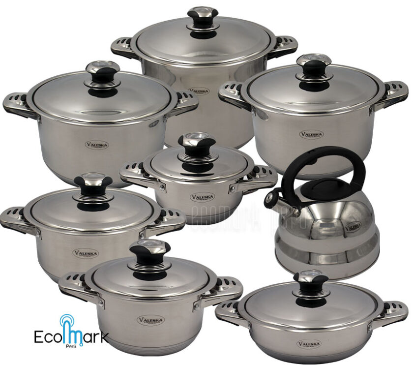Ollas Acero Quirúrgico Valeska Termostato17Pc - ECOMARKPERU