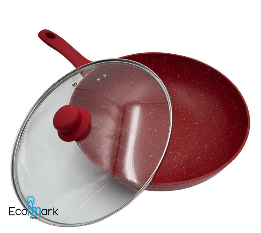 Sartén Wok Roca Volcánica Antiadherente 30cm - ECOMARKPERU