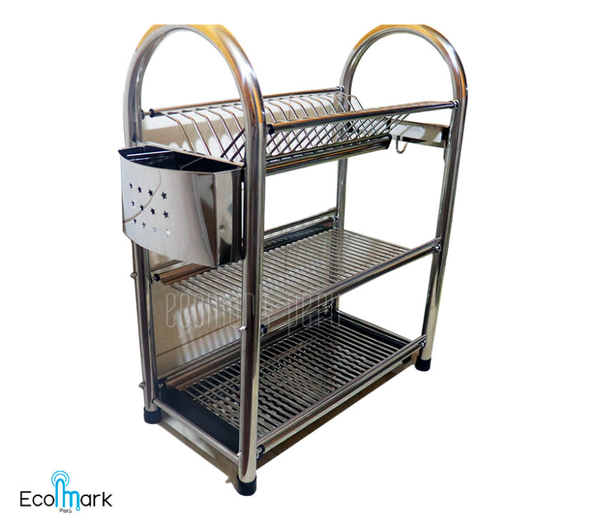 Escurridor Acero Inoxidable 3 Niv. 16 Platos - ECOMARKPERU