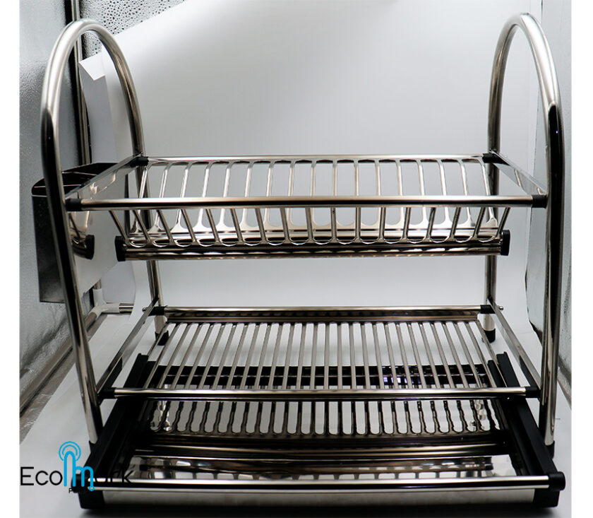 Escurridor Acero Inoxidable 2 Niv. 16 Platos - ECOMARKPERU