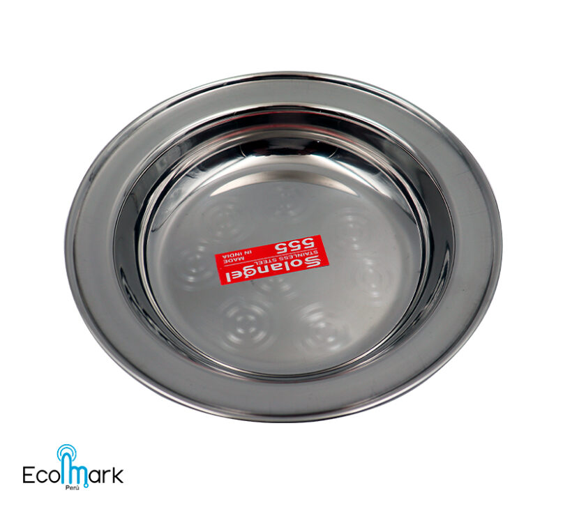 Plato Acero Inoxidable Hondo 22cm - ECOMARKPERU
