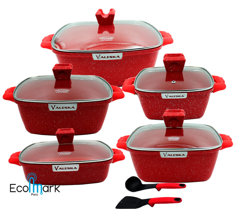 Set de Ollas Valeska Roca Volcánica 10 Pc - ECOMARKPERU